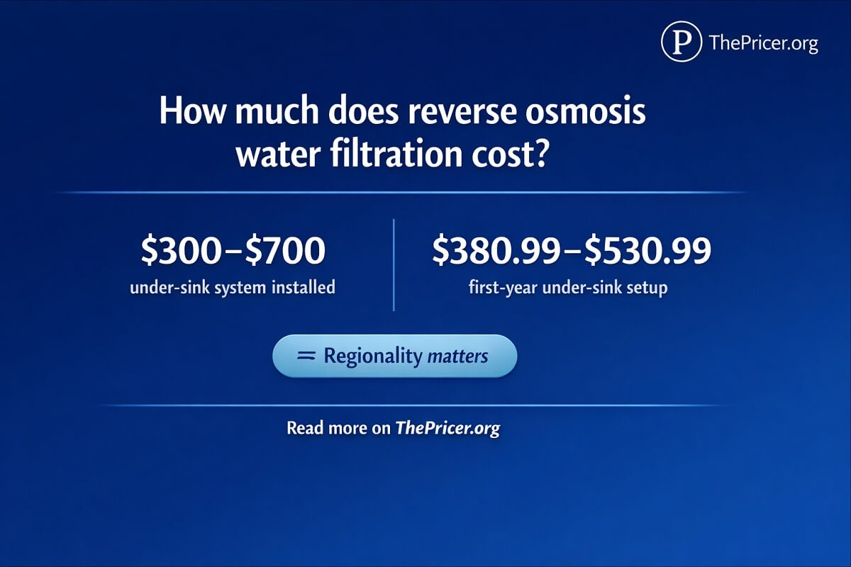 How Much Does Reverse Osmosis Water Filtration Cost?